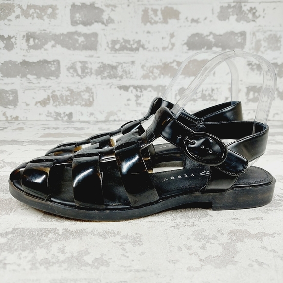 Kety Perry | Shoes | New Katy Perry The Geli Fisherman Black Strappy ...